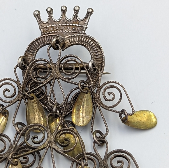 Solje | Jewelry | Vintage Norway Solje Heart Crown Dove Cross Silver ...